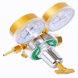 Baotkere Oxygen Regulator Welding Gas Gauges Full Brass Heavy Duty Large Tank Cutting Torch Kit Outlet 0-200PSI Inlet 0-4000PSI CGA 540 (Oxygen Regulator)