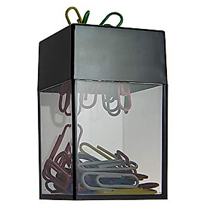 Officemate International Corp. 93690 Clip Dispenser, Magnetic, Smoke/Black