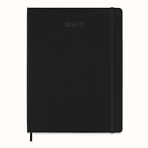 Moleskine Classic 18 Month 2022-2023 Weekly Planner, Hard Cover, XL (7.5" x 9.75"), Black
