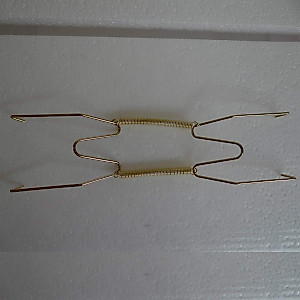 6 Pieces 8" Plate Hangers Invisible Wall Plate Hanger Spring Style Invisible Plate Tray Display Hanger Holds Decorative Plate Hanger 7.5" to 8.5" Plate, Golden-Color