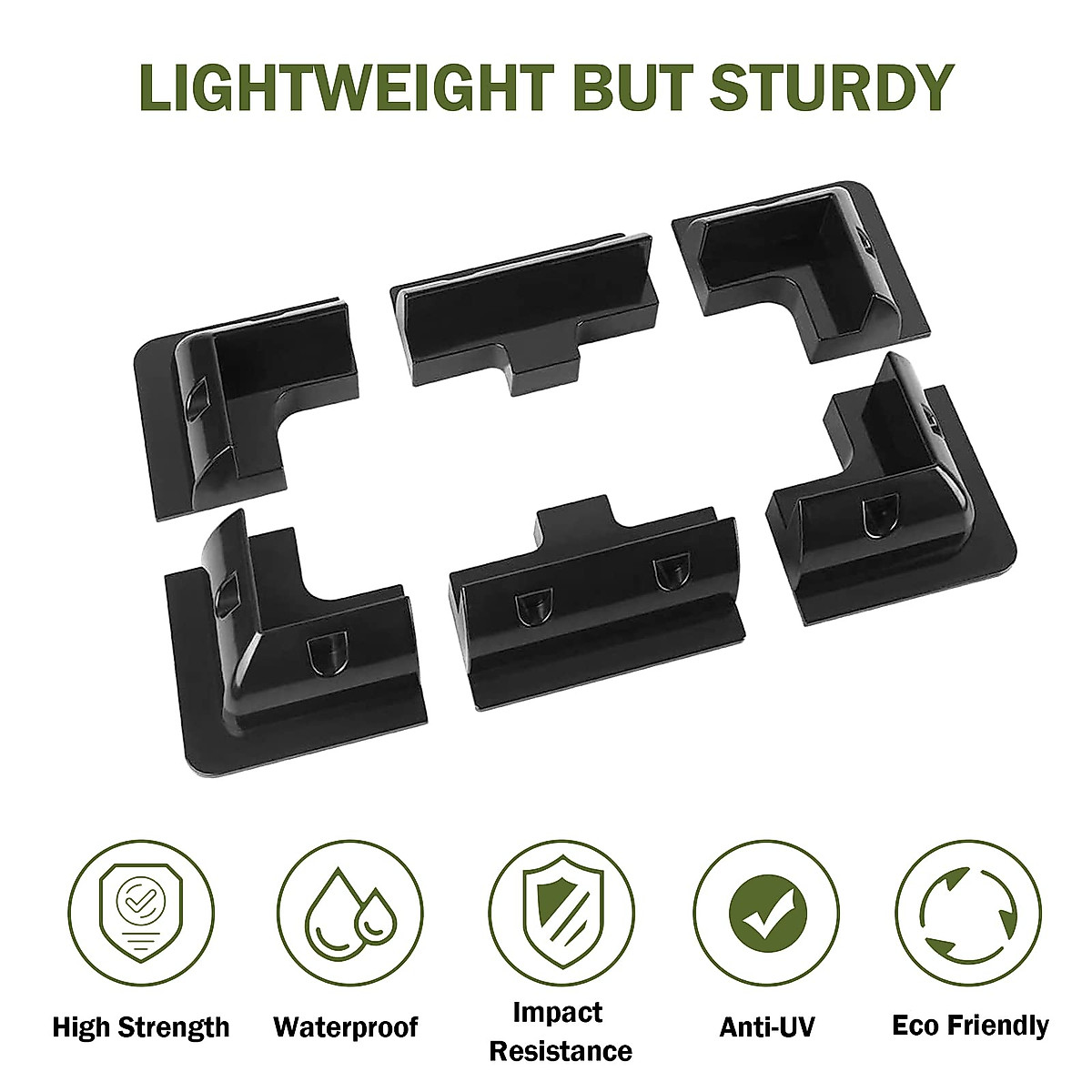 HQST ABS Plastic Corner Bracket Solar Panel Roof Drill-Free Mount for RV, Boats, Motorhomes,Buses