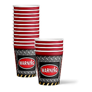 Warning Sign 50th Birthday Party Supplies Set Plates Napkins Cups Tableware Kit for 16