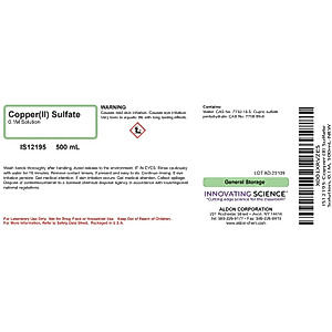 ALDON Innovating Science Copper (II) Sulfate Solution, 0.1M, 500mL - The Curated Chemical Collection