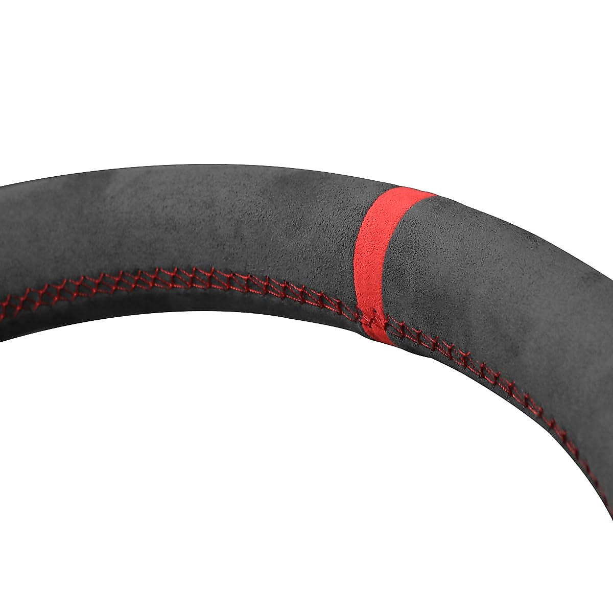 MEWANT Car Steering Wheel Cover for Benz A 45 AMG/CLA 45 AMG/C 63 AMG/E 63 AMG/GLA 45 AMG Made of New Athsuede Car Steering Wrap