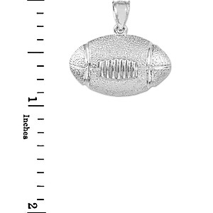 Sterling Silver Football Sports Charm Pendant