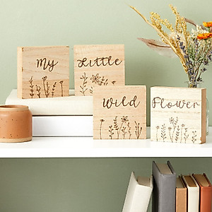 Unfinished Wood Blocks for Crafts, 1 Inch Thick MDF Squares (4x4 in, 4 Pack)