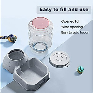 Nabipaw Pet Cat and Dog Automatic Feeder and Water Dispenser 3.8 L with Travel Supply Feeder and Water Dispenser for Dogs Cats Pets Animal (Gray)