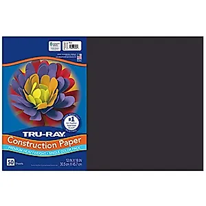 Recycled Tru-Ray Construction Paper, 12" x 18", Black (PAC103061) Category: Art and Drafting Paper