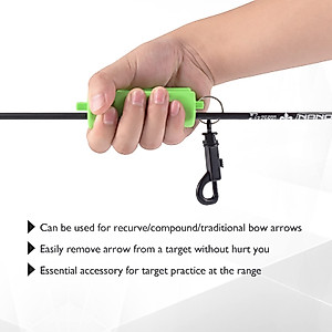 ELONG OUTDOOR 2PCS Archery Arrow Puller Silicone Gripper 3D Target Quick Release Remover Ergonomic Design Hand Saver with Belt Clip for Removing Various Arrows