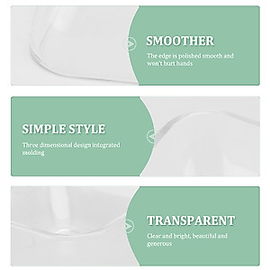 Happyyami 1pc Tempered Glass Rice Bowl Snack Bowl Glass Serving Bowl Glass Mixing Bowl Dessert Plates Glass Fruit Bowl Glass Plates Sauce Dipping Bowls Clear Dessert Plate Food Salad White