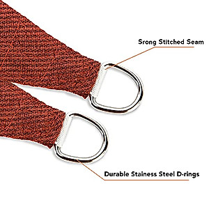 ASTEROUTDOOR 6' x 10' Rectangle Sun Shade Sail UV Block Canopy Cover for Outdoor Patio Backyard Lawn Garden, Terra