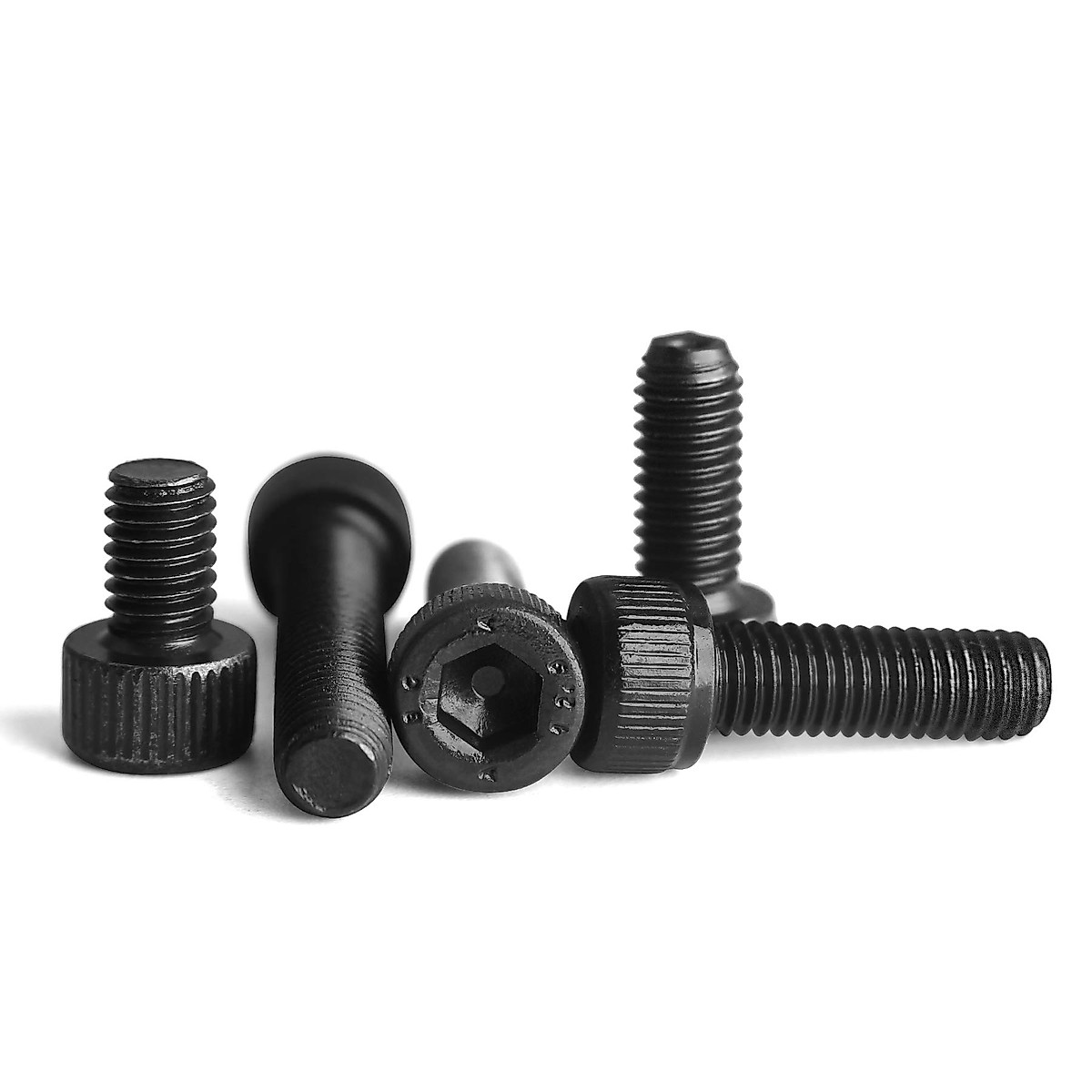 M6 x 8mm 12mm 16mm 20mm 25mm Hex Socket Head Cap Screws Bolts, 12.9 Grade Alloy Steel, Black Oxide Finish, Fully Threaded, Metric Allen Hex Drive, Assortment Kit 50PCS