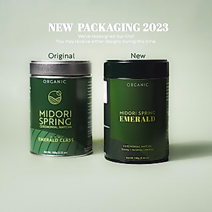 Midori Spring Organic Authentic Japanese Ceremonial Matcha Powder Radiation Free, USDA Organic, Kosher, Vegan