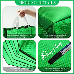 Eccliy 60 Pcs Reusable Gift Tote Bags Grocery Shopping Bag with Handles Thank You Gift Bags for Bridesmaid Wedding Christmas, 12.6x10.6x3.9''(Dark Green)