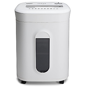 Aurora Heavy Duty Anti-Jam 15-Sheet Crosscut Shredder/60 Min Run Time/ 6-Gallon Pullout Basket, White