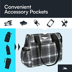 Arctic Zone Georgia Insulated Lunch Tote Bag for Women - Leak Proof Lunch Box Insulated Cooler Tote Bag - Glen Plaid