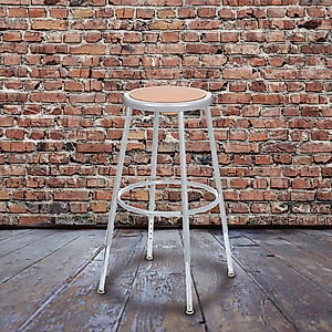 OEF Furnishings (2 Pack) Height Adjustable Grey Shop Stool, 25-32"" High (OEF6224H/2)