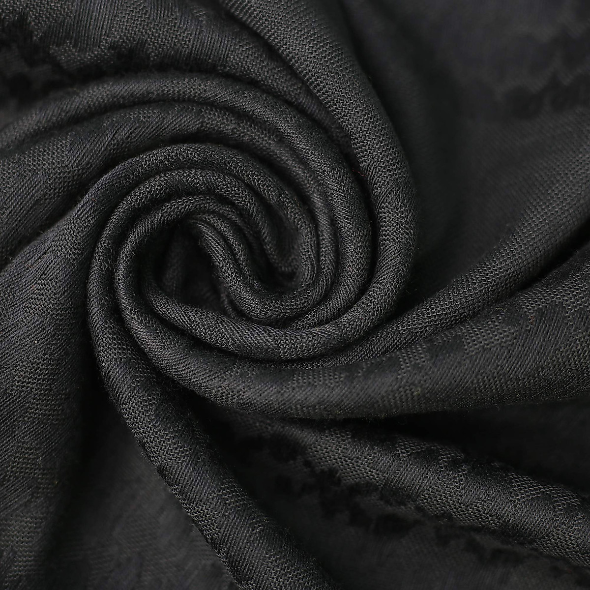 Luxns Military Shemagh Tactical Desert Scarf / 100% Cotton Keffiyeh Scarf Wrap for Men And Women/Black 43"x43"