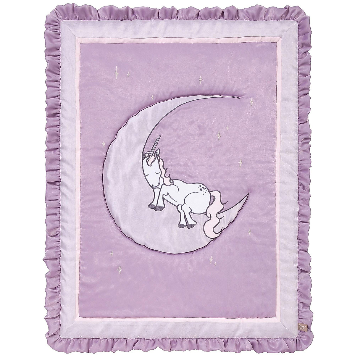 Trend Lab Unicorn Dreams 3 Piece Crib Bedding Set, Can Be Used As A Blanket Or A Playmat for Tummy Time, Includes Quilt, Fitted Crib Sheet and Skirt