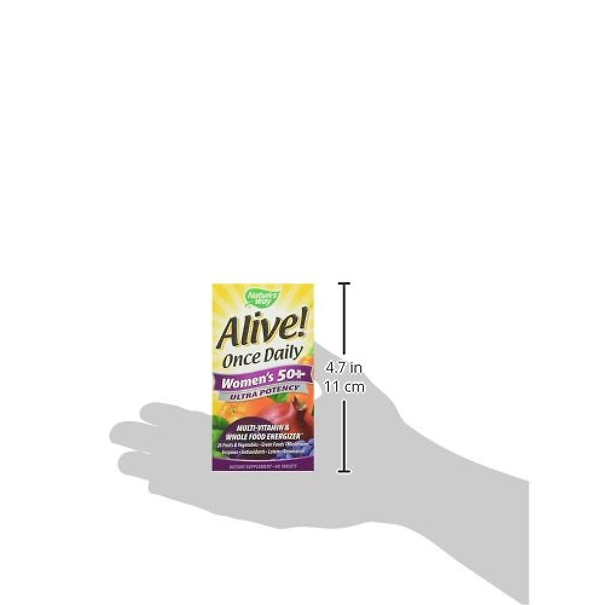 Nature's Way Alive!® Once Daily Women's 50+ Multivitamin, Ultra Potency, Food-Based Blends (60 mg per serving), 60 Tablets