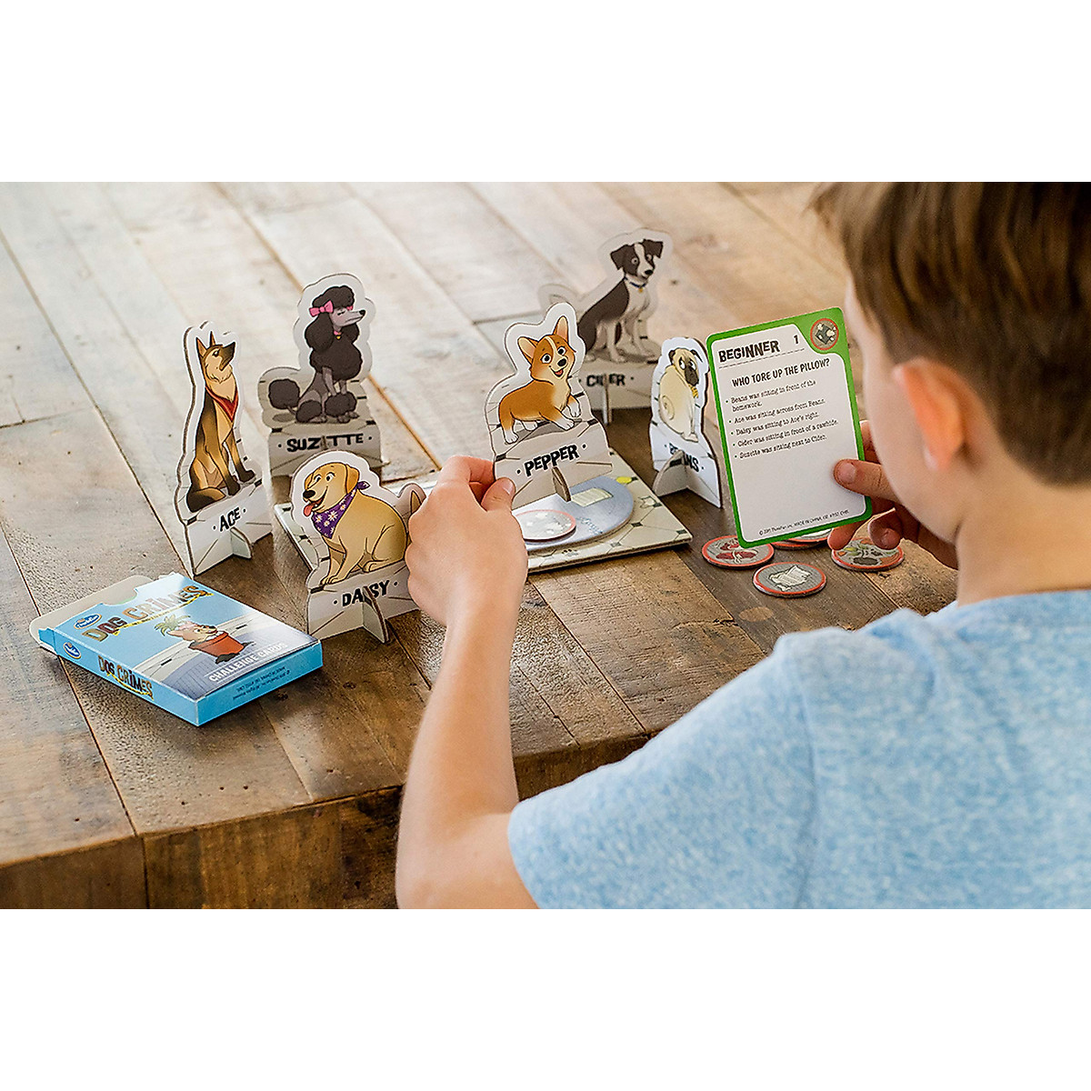 ThinkFun Dog Crimes Logic Game - Engaging Brainteaser for Kids and Adults | Fun Detective Theme | Memory and Reasoning Skill Builder | Unique Artwork | Suitable for Ages 8 and Up