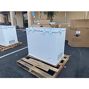 Commercial Freezer Chest freezer 7 Cuft 33" Width NSF Restaurant White Solid Flat Top w/Storage Baskets XF-215