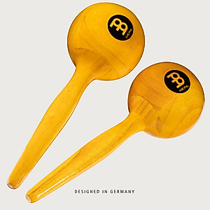 Meinl Percussion MWM2AM Traditional Wood Round Maracas, Amber Finish