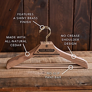 Cobbler's Choice Cedar Hanger (3-Pack), Naturally Absorbs Moisture, Eliminates Unwanted Odor, & More