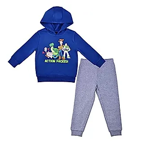 Disney Toy Story Hoodie and Jogger Pant Set, Comfy Active Wear for Kids, Navy and Gray, Size 3T
