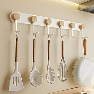 Coat Hooks for Wall, Key Holder Wall Mount, Coat Rack Wall Mount, Wall Adhesive Hooks, Hooks for Hanging Hat Towel Purse Robes Mudroom Bathroom Entryway