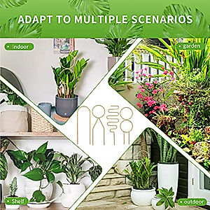 4 Pcs Small Metal Trellis for Potted Plants,Gold Trellis for Climbing Plants Indoor,Mini Trellis for Potted Plants Support Stake House Plant Trellis for Garden Potted Plant,Hoya,Pothos,Flower,Monstera