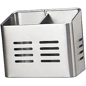 Luxshiny Utensil Drying Rack Metal Utensil Caddy Utensil Holder Canister Stainless Steel Kitchen Utensils Holder for Home Restaurant