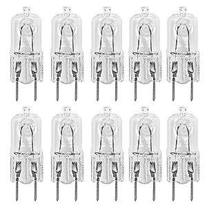 10 Pack-G8 35 Watt Halogen Light Bulbs I NO HARMFUL BLUE LIGHT I JCD Type 110v 130v 35W T4 G8 Under Cabinet Puck Lamp Undercabinet Microwave Oven Stove Top Kitchen Appliance Lighting Bi Pin Clear Lens