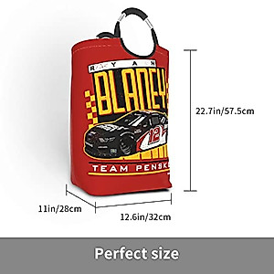 Ryan Blaney 12 Large Laundry Basket Laundry Hamper Bag Washing Bin Clothes Bag Collapsible Tall with Handles Waterproof Bathroom College Essentials Storage for College Dorm, Family