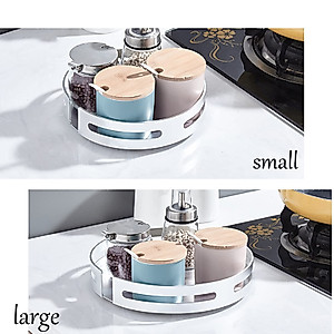 Lazy Susan Turntable for Cabinet 20 cm / 8 in - 25 cm / 10 in Space Aluminum Material Widened and Thickened 360° Rotating and Fetching is Convenient and Fast
