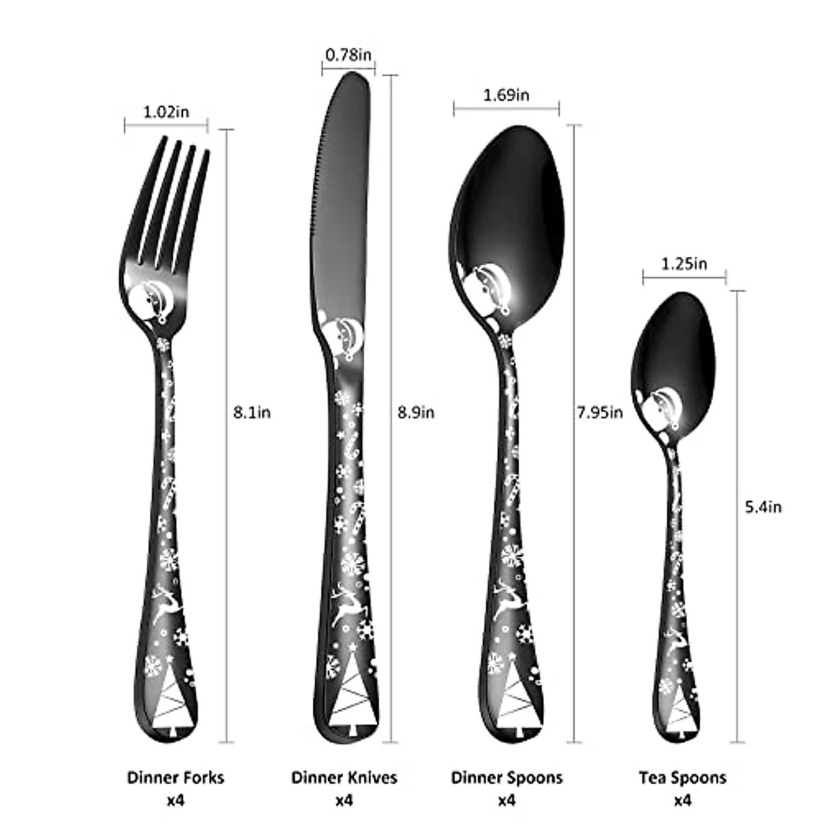 24-Piece Silverware Set Service for 6 with holder,Premium Stainless Steel Cutlery Set,Home Kitchen Restaurant Utensils,Knives Spoon and Fork Set, Mirror Polished,Dishwasher Safe.(Mirror pattern)