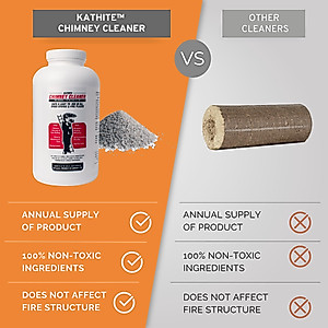 KABIN Kathite Chimney Sweep Cleaner 2LB - Fireplace Chimney Cleaning Kit - Creosote Remover for Wood Stoves - Creosote Destroyer Better Than Fire Logs