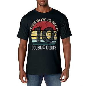 Kids 10 Year Old Double DIGits 10th Birthday Gift for Boys T-Shirt