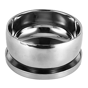 Stainless Steel Shaving Bowl, Men Wet Shaving Soap Mug Bowl Silver Metal Face Cleaning Health Care Shave Tool With Lid, Durable Shaving Soap Cream Mug Cup for Brush Men Close Shave