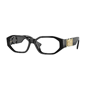 Versace Man Sunglasses Black Frame, Demo Lens Lenses, 56MM
