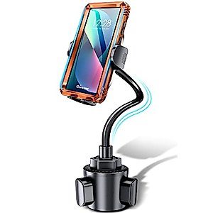 eSamcore Cup Holder Phone Holder for Car - 15" Height Gooseneck Cup Holder Phone Mount for Car, Adjustable Car Phone Holder Mount for Tesla Compatible with All iPhone Samsung Galaxy Cell Phones