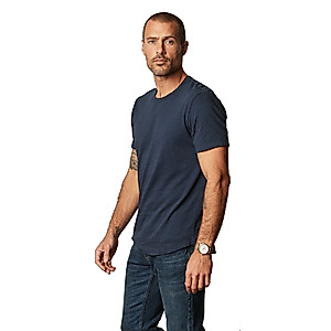 Velvet by Graham & Spencer mens Velvet Graham Spencer Men's Amaro Rounded Hem Crew Shirt, Midnight, X-Large US