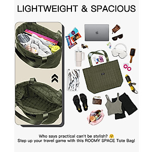 SATIN SAINT lifestyle Large Tote Bag for Women, Travel Tote Bag, Laptop Bag Handbag, Shopping Bag, Lightweight Shoulder Bag for Yoga Gym