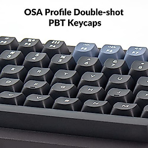 Keychron Q1 RGB Wired Custom Mechanical Keyboard, QMK/VIA Programmable Macro with 75% Layout Hot-swappable Gateron G Pro Blue Switch Double Gasket Compatible with Mac Windows Linux (Black) -Version 2