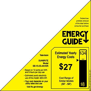 SunBrite Veranda 3 Series 55-inch Full Shade Smart Outdoor TV (2022) | 4K Ultra HD HDR QLED Weatherproof Television - 1,000 nit Ultra Bright Screen with All-Weather Voice Remote (SB-V3-55-4KHDR-BL)