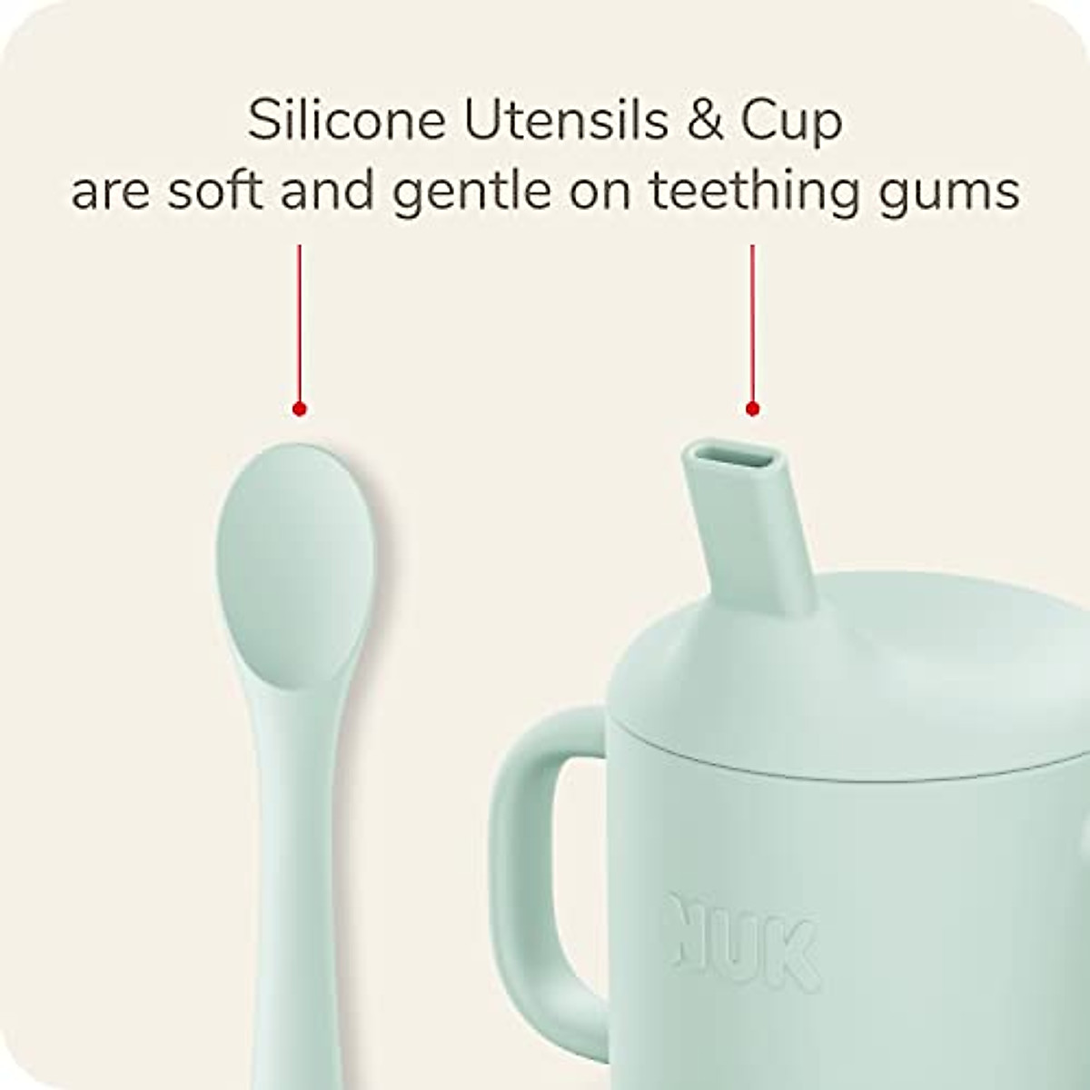 NUK Silicone Baby Straw Cup