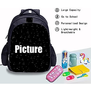 JHMYGSWK Fashion Kids Backpack Large Capacity School Backpack Multiple Pockets Anime Schoolbag-5