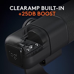 Logitech for Creators Blue Sona Active Dynamic XLR Broadcast Microphone for Streaming and Content Creation, ClearAmp Preamp, Dual-Diaphragm Capsule, Internal Shockmount - Graphite (Renewed)