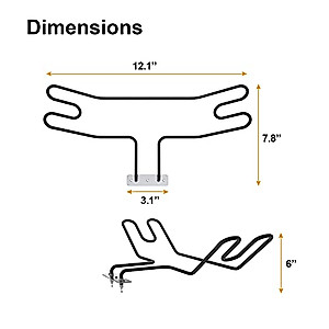 Grill Heating Element for Pit Boss PBV2A1 PBV3A1 PBV3D1 PBV2D1 Digital Electric Vertical Smoker,Heating Element Replacement Parts for Pit Boss 2 and 3 Series Smoker(120v,1650w)