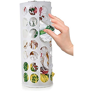 Grocery Bag Storage Holder - This Large Capacity Bag Dispenser Will Neatly Store Plastic Shopping Bags and Keep Them Handy for Reuse. Access Holes Make Adding or Retrieving Bags Simple and Convenient.